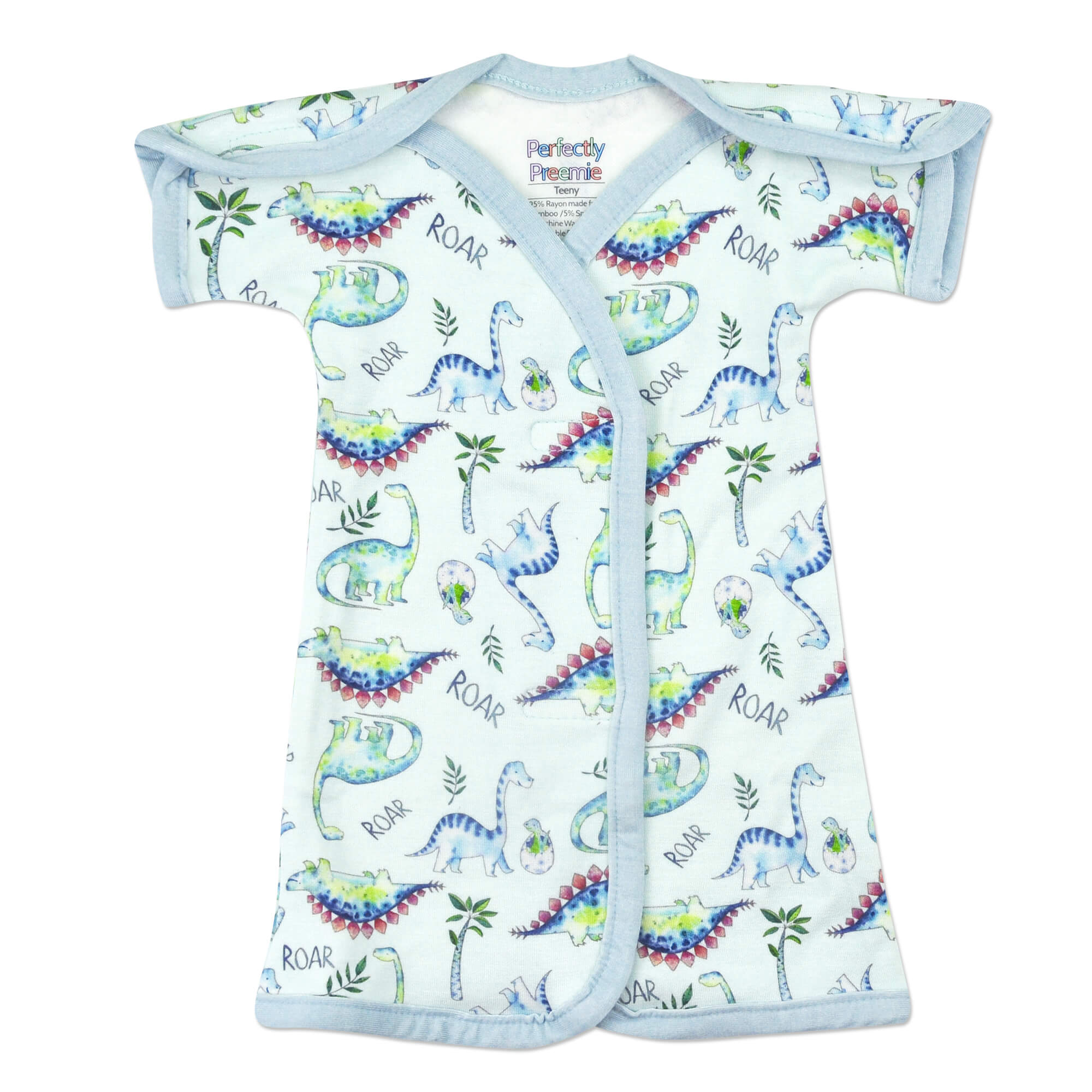 Aqua Roar Bamboo NICU Gown – Perfectly Preemie